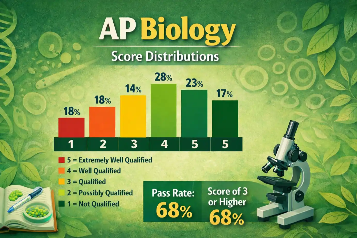 AP Biology Score Distribution|Pass Rates & Score Trends